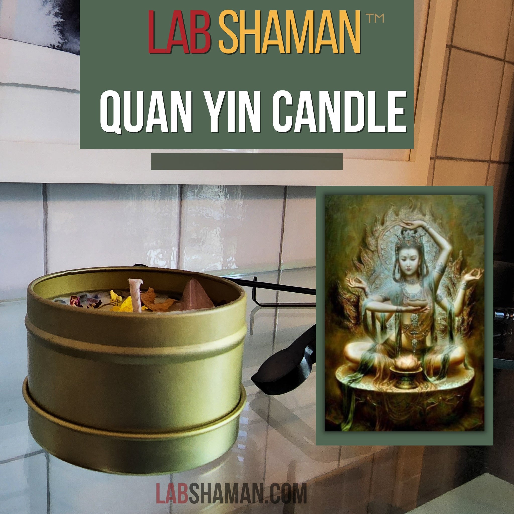 Quan Yin / Kwan Yin, Guan yin, Goddess Candle | LAB Shaman