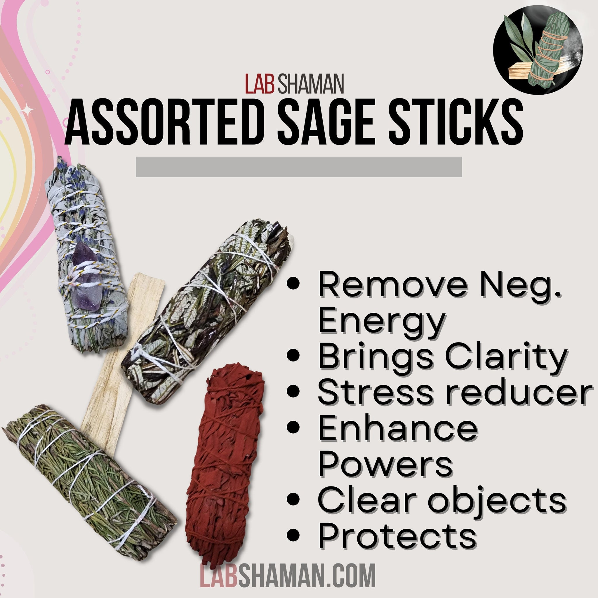 Assorted Smudge Sticks | Spiritual Cleanse | LAB Shaman