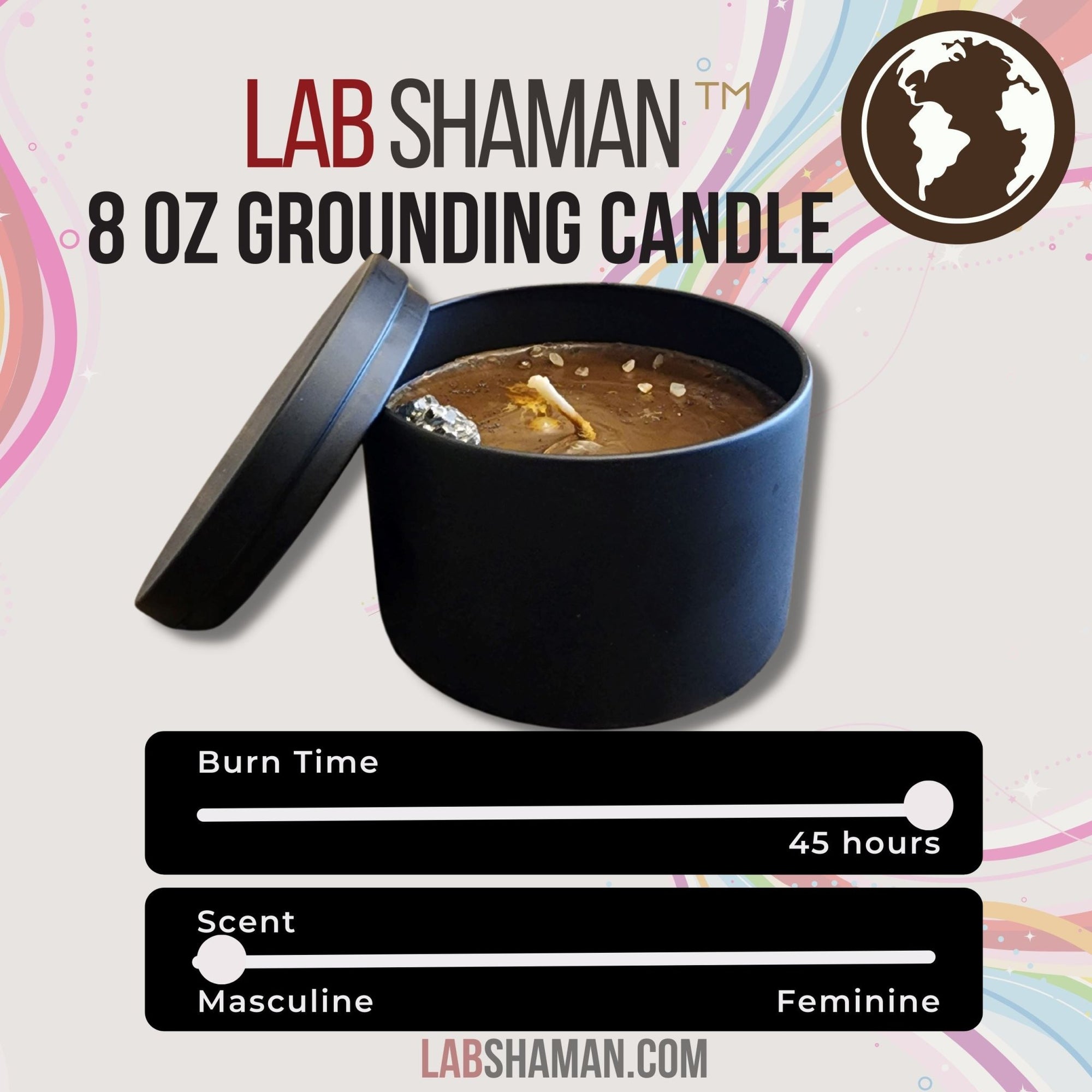 Grounding Candle - For Meditation, Masculine Energy & Centering | LAB